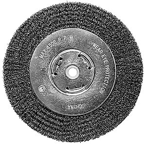 Century Drill & Tool 76868 Crimped Wire Bench Grinder Wheel, 8" Coarse