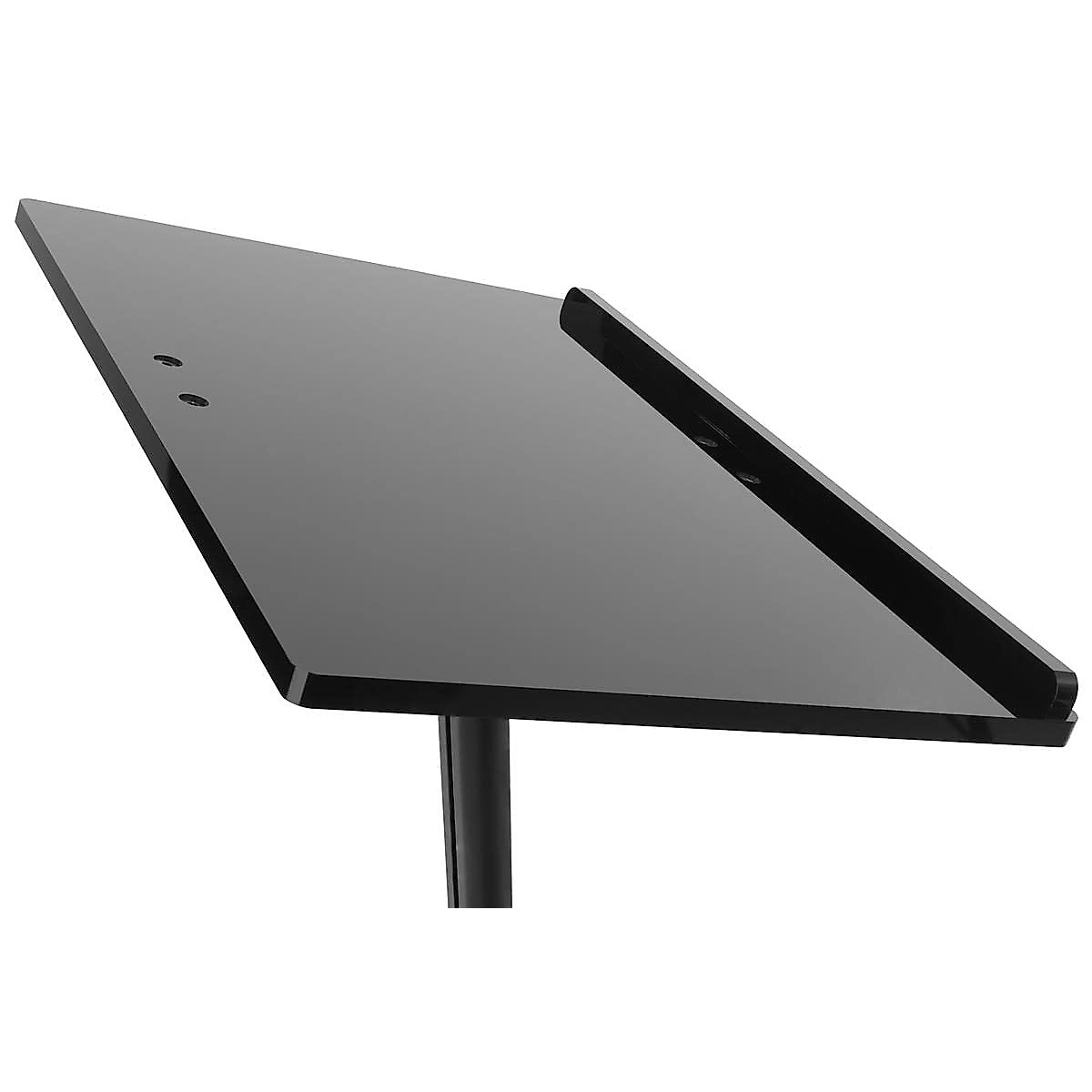Displays2go CLRLECBNDB Floor Standing Speaking Podium, Slanted Top, Quick Assembly, Black