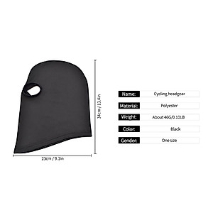 WYSUMMER 3 Hole Full Face Mask, Women Men Thin Balaclava Face Mask for Motorcycle Bike Hunting Cycling Cap Ski (Black)