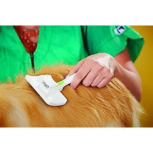 Andis Pet Self-Cleaning Animal Slicker Brush (40160), Silver