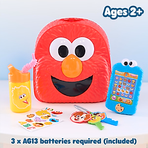 Sesame Street Have A Sesame Day 7-Piece Bag Set, Dress Up and Pretend Play, Kids Toys for Ages 2 Up by Just Play