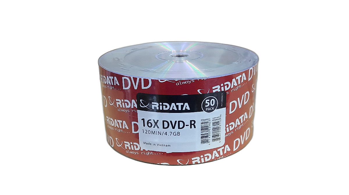 Ridata DVD-R 16X Eco Discs: 600 Pack Offer