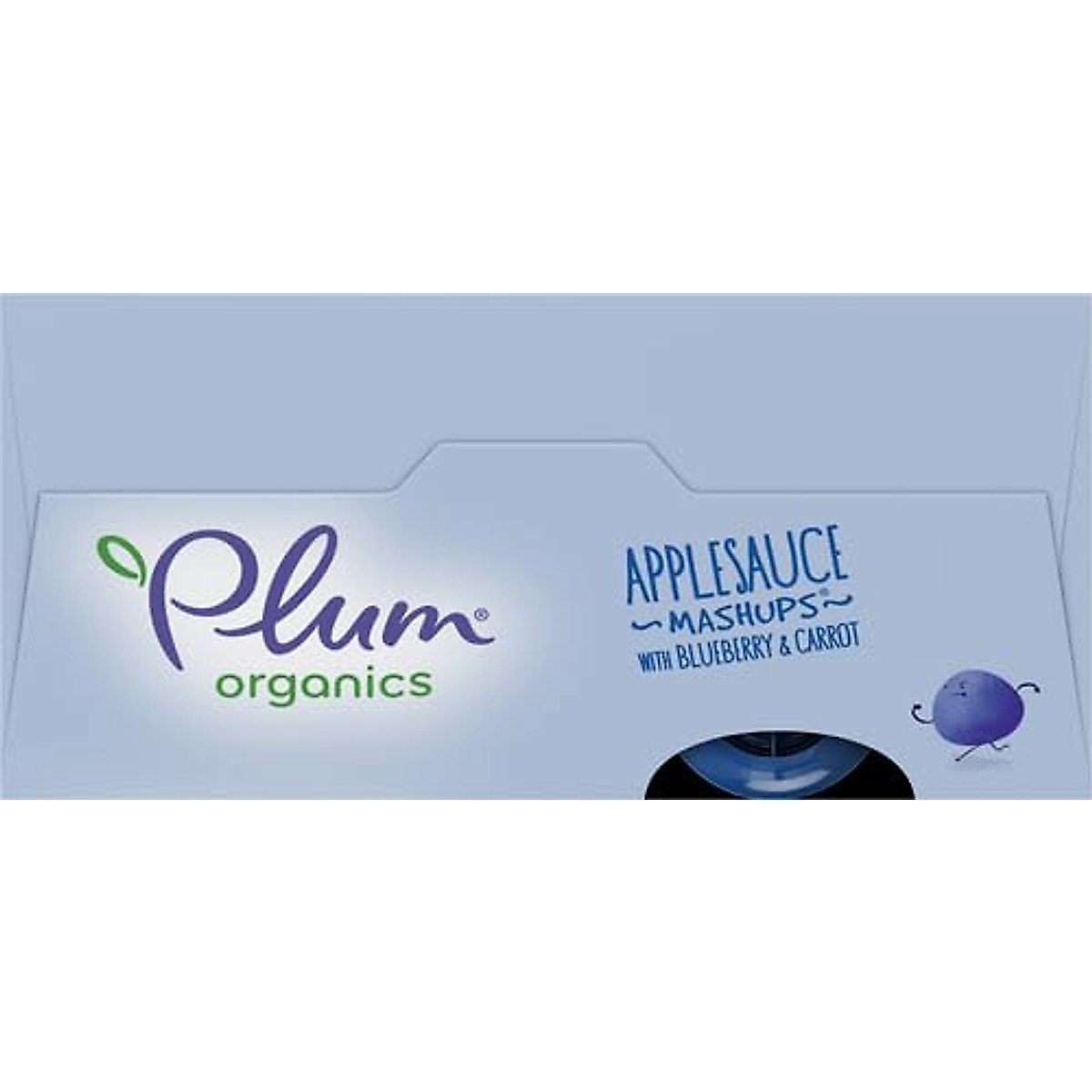 Plum Organics Applesauce, Blueberry & Carrot, 3.17 Oz, 4 Ct