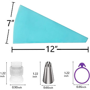 Piping Bags and Tips Set, Frosting Piping Kit for Baking with Reusable Pastry Bags and Tips, Standard Converters, Silicone Rings, Cake Decorating Tools Supplies for Cookie Icing, Cupcake