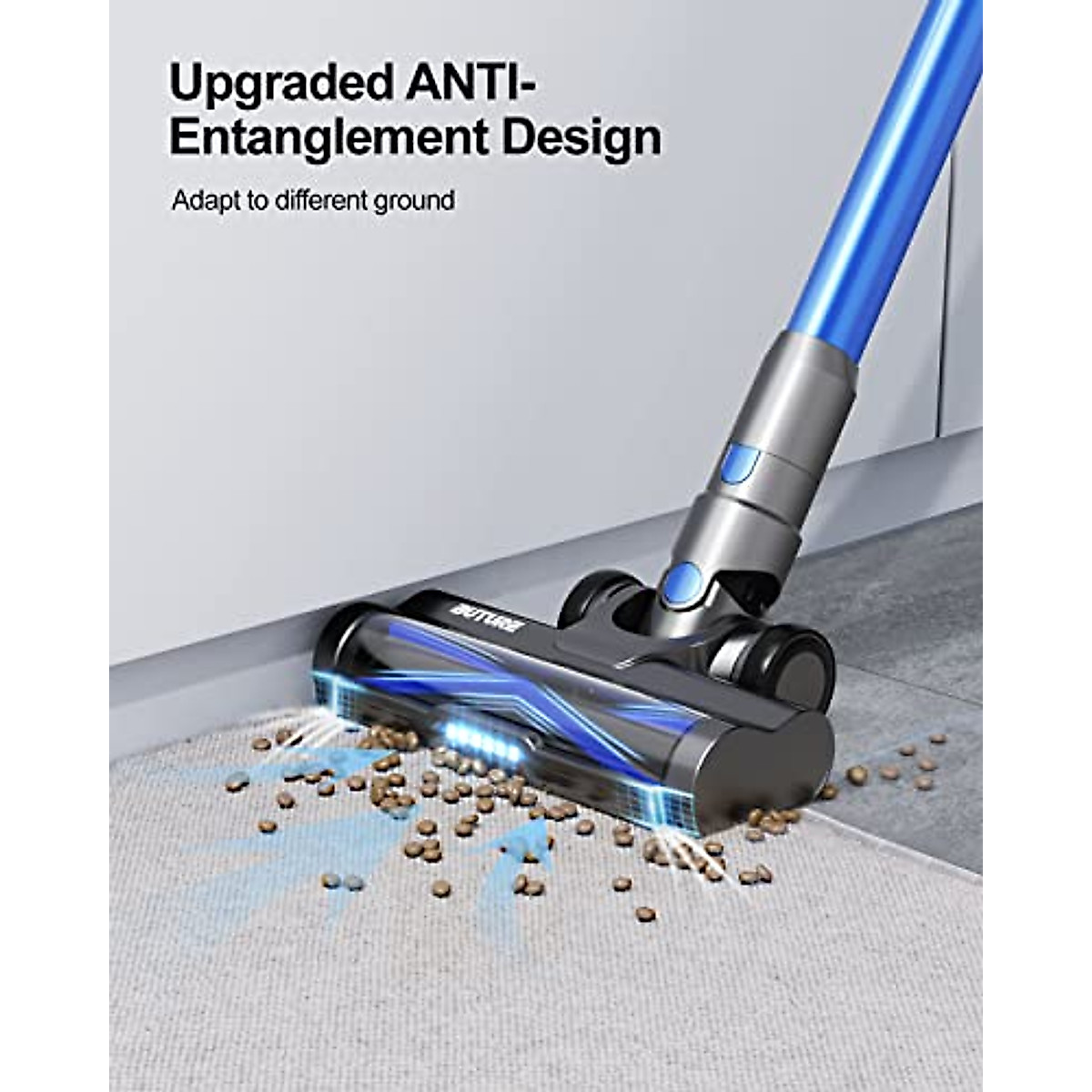 BuTure Cordless Vacuum Cleaner, 33Kpa 450W with Auto Mode Docking Station, Stick Vacuum Cleaner Handheld Wireless Household Vacuum Cleaner for Pet Hair Carpet and Hard Floor