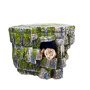 Zilla Vertical Décor Rock Cave 8.75 x 5.875 x 7.25",Grey