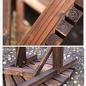 MKYOKO Tree Bench Wrap Around Tree Bench Wooden Curved Benches Outdoor Strong Bearing Capacity 660Lbs, for Garden Natural 120Cm/47In