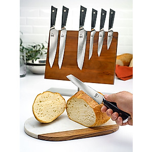 Mercer Culinary Premium Grade Super Steel 8-Piece Knife Set with Magnetic Stand, G10 Handles