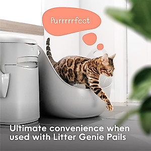 Litter Genie Cat Litter Box | Made with Flexible, Soft Plastic | Features High-Walls and Handles for Privacy and Portability