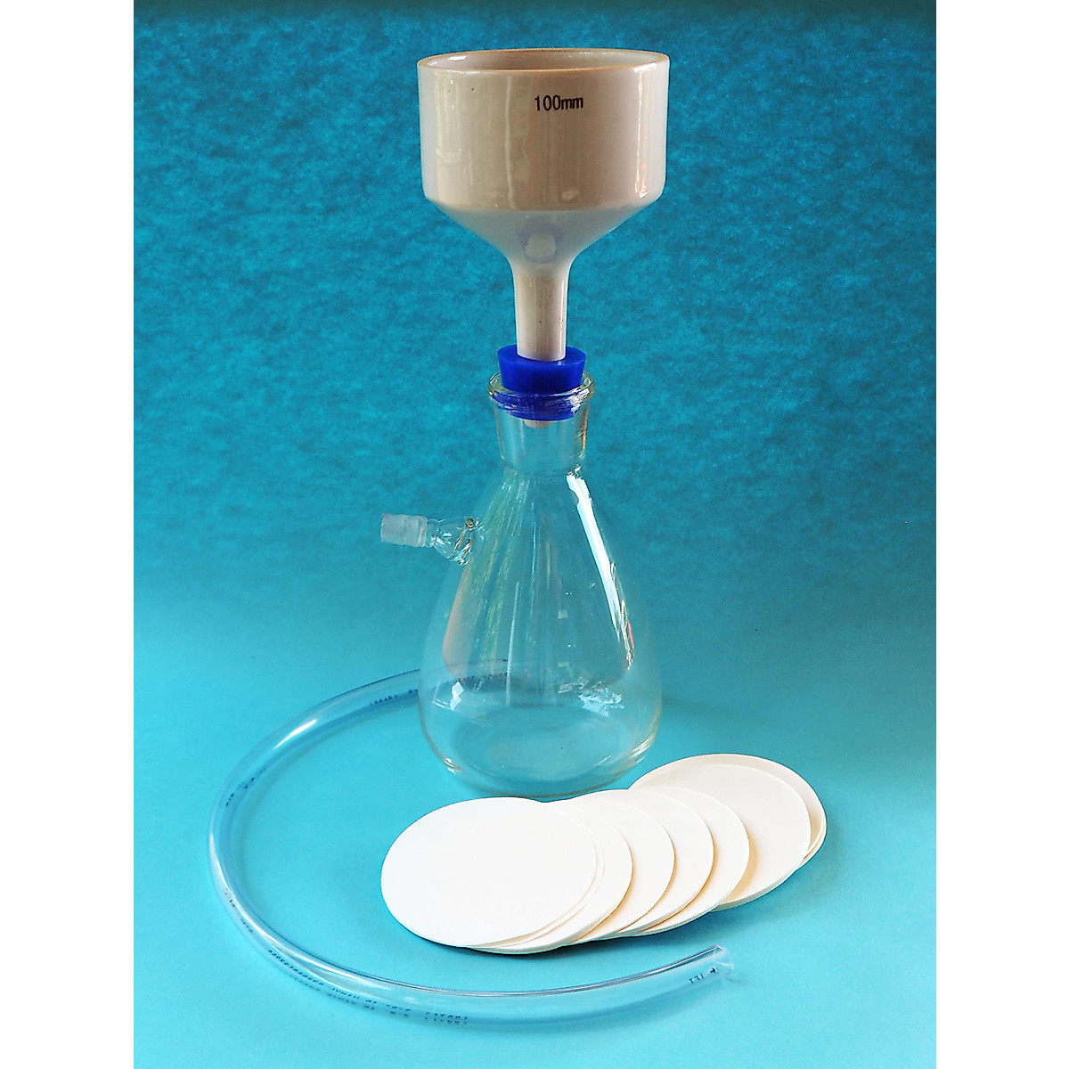 Filter Flask Set, 500ml with Funnel, Stopper and Filter Paper
