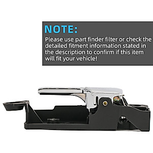 DEAL AUTO ELECTRIC PARTS New 1pc Rear Driver Left Black Base Chrome Lever Interior Door Handle Replacement Kit Compatible With 06-12 Fusion 06-11 Milan 06 Zephyr 07-12 MKZ