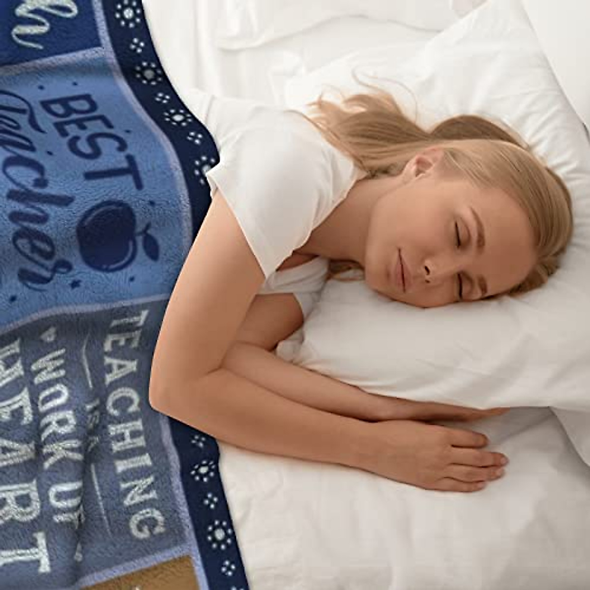 KJACGAD Teacher Appreciation Gifts for Women - Teacher Gifts for Women - Teacher Retirement Gifts - Back to School Teacher Gifts - Teachers Day Teacher Birthday Gifts Throw Blanket 60x50 Inch