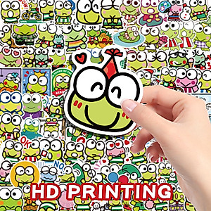 100PCS Kawaii Cartoon Stickers Cute Frog Stickers Vinyl Waterproof Stickers for Laptop Water Bottles Skateboard Guitar Boys Girls Kids Teens Adults Birthday Party Supplies