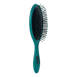 Wet Brush Detangler Hair Brush & Built-In Cleaner Combo, Teal - Detangling Brush with Intelliflex Bristles for Knots, and Tangles - Anti-Static Snag-Free Hair Brush for Split-Ends & Hair Breakage