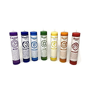 Vrinda® 7 Chakra Scented Candle, 7" (Multi-Colored)