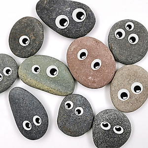 SNAIL GARDEN 1200Pcs Black Wiggle Googly Eyes with Self-Adhesive, 1000Pcs Round Plastic Wiggle Stickers Eyes & 200Pcs Oval Sticker Eyes for Crafts, DIY Projects, Halloween, Christmas DIY Decorations