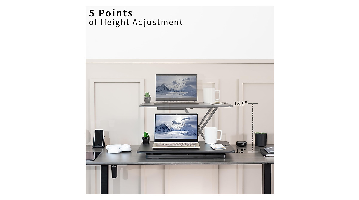 VIVO Ultra-Slim Adjustable Desk Riser for Ergonomic Work