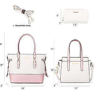 Montana West 3PCS Purses for Women Tote Purse and Wallet Set Shoulder Satchel Bags MWC3-032WBPK