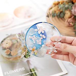 18 Pieces Resin Coaster Molds, Coaster Molds for Epoxy Resin with Storage Box Mold for DIY Art Craft Cup Mats