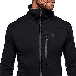 Black Diamond Mens Coefficient Long Sleeve Fleece Hoody, Black, Medium