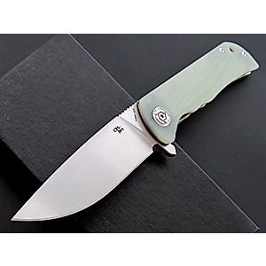 Eafengrow CH3001-G10 Folding Knives D2 Steel Blade G10 Material Handle Outdoor Camping Knife Hunting Survival Hand EDC Tools (Jade)