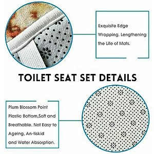 StarBlue-HGS 4PC Ocean Mermaid Waterproof Shower Curtain Set with Non-Slip Rugs, Toilet Lid Cover and Bath Mat Accessories with Hook Bathroom Decor