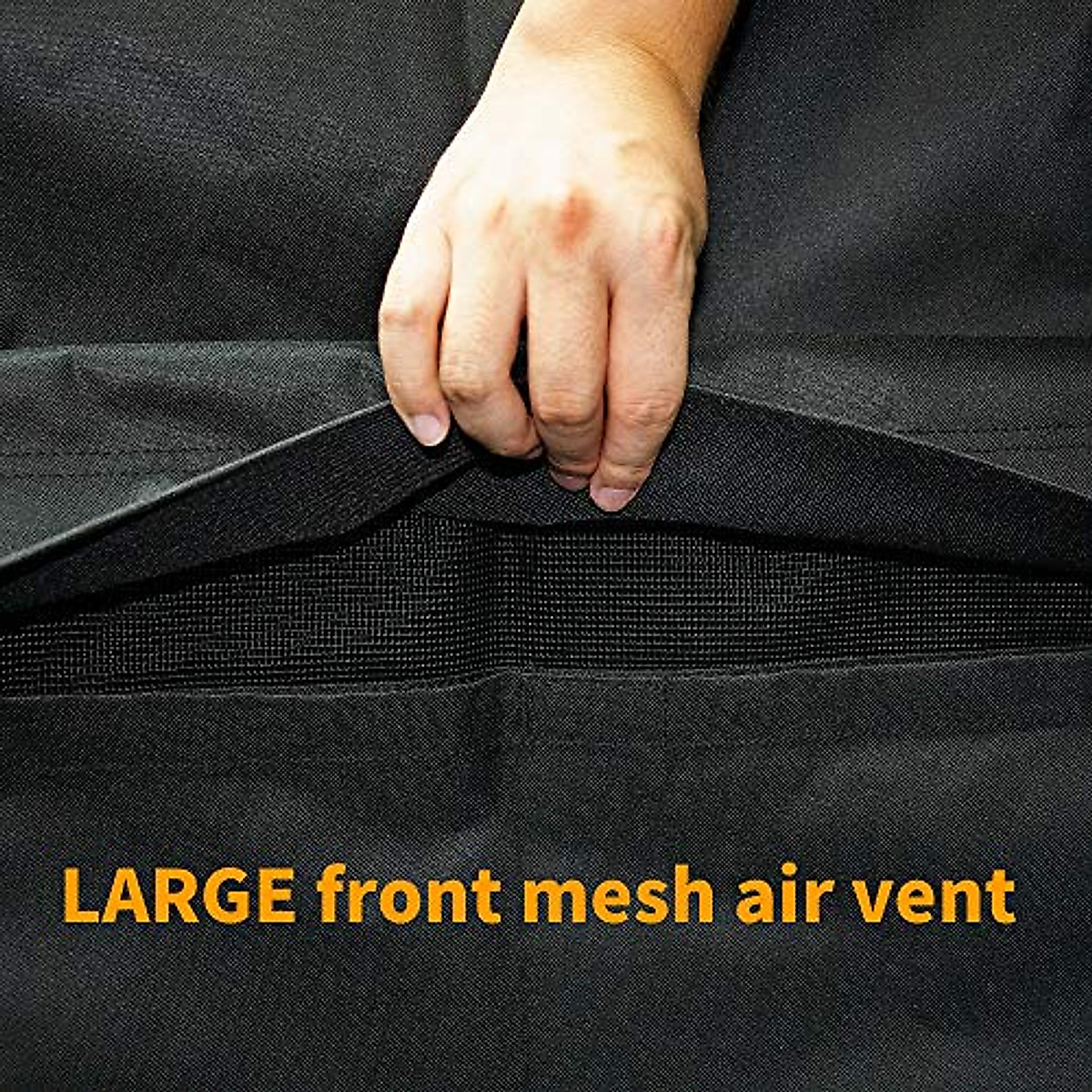 iCOVER BBQ Grill Cover-82 Inch UV Fade Resistant Heavy-Duty Water Proof Patio Outdoor Barbecue Gas Grill Smoker Cover 600D Canvas Cover for Weber Char-Broil Brinkmann Holland JennAir Nexgrill,Black