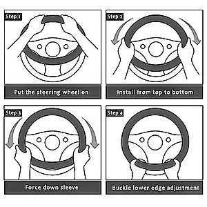 Boho Steering Wheel Cover,Unique Baja Blanket Ethnic Style Steering Wheel Cover & Car Interior Accessories,Anti-Slip Universal 15 Inch Car Steering Wheel Covers for Women Men (Colorful)