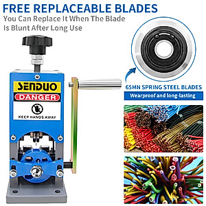SENDUO Upgraded Manual Wire Stripper Machine 0.06-1.57in,Cable Stripper Machine for Drill, Wire Stripper Tool With Hand Crank Portable,Wire Stripping Machine For Scrap Copper Recycling
