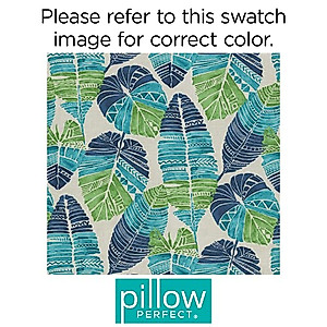 Pillow Perfect Outdoor/Indoor Hixon Caribe Lumbar Pillows, 11.5" x 18.5", Blue, 2 Count