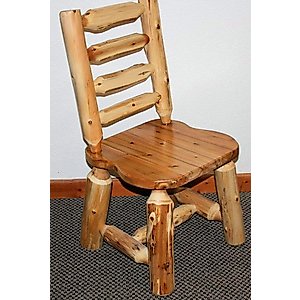 Cedar Log Ladder Back Chair