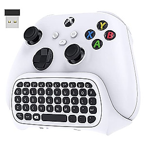 MENEEA Controller Keyboard for Xbox Series X/Series S/One/S/Controller, Mini Game Chatpad Keypad with Audio/3.5mm Headset Jack & 2.4Ghz Receiver Accessories for for Xbox Series X/S Game Controller
