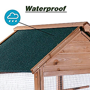 MCombo 70 inch Outdoor Aviary Bird Cage Wooden Vertical Play House Pet Parrot Cages with Stand 6011-0011L