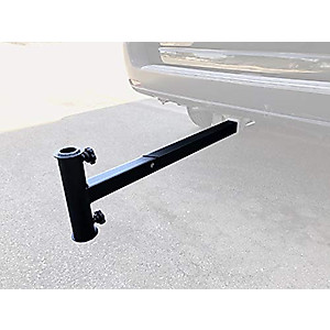 MAXXHAUL 50102 Hitch Mount Umbrella Holder - Durable and Sturdy - Great Support for Large Patio and Outdoor Umbrellas - Ideal for Traveling, Tailgating and Other Outdoor Events , Black