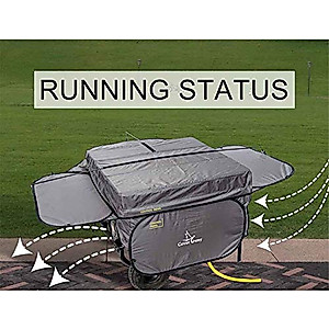 Cover Geny Outdoor Generator Running Cover Tent, Portable Heavy Duty All-Weather Protection Generator Shelter for Most 4500Watt-13000Watt Generators (32 x 32 x 21inch, Grey)