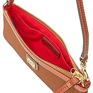 Dooney & Bourke Handbag, Pebble Grain Large Slim Wristlet - Caramel