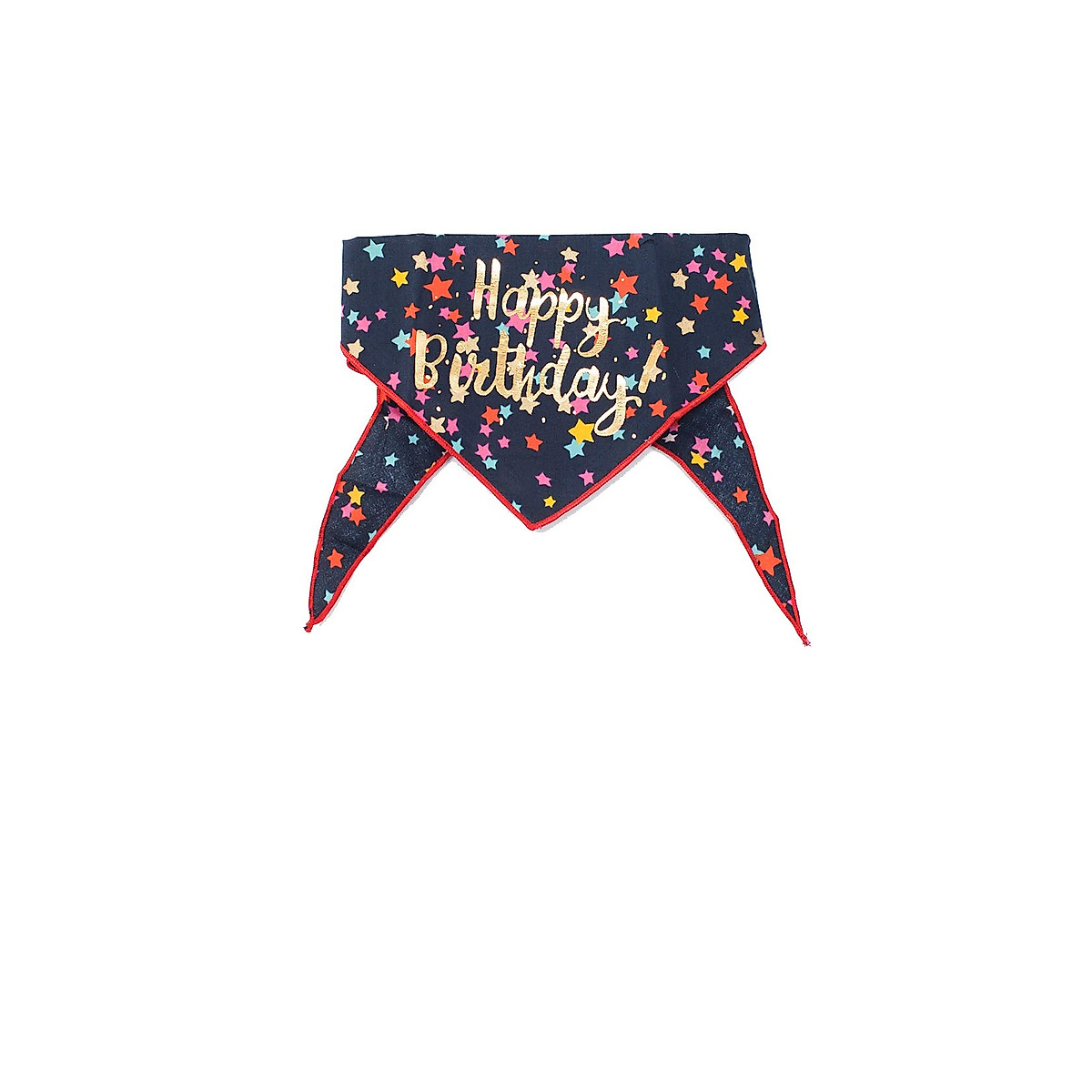 Tail Trends Happy Birthday Dog Bandana Confetti Design Fits Medium to Large Sized Dogs - 100% Cotton
