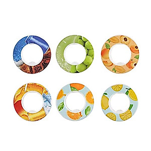 Lyxaof Water Bottle Pods Fruit Fragrance Rings Scent Flavor Pods Portable 0 Sugar Water Cup Scented Pods for Outdoor Sports (7-Set)