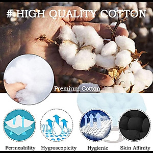 ADDALLAN Papasan Chair Cushion Only,Indoor/Outdoor/Garden Papasan Round Cushion Water Resistant Cushion Poly Rattan Armchair Hanging Chair Pillow Soft/Comfortable papasan Chair Cushion (C,28x28in)