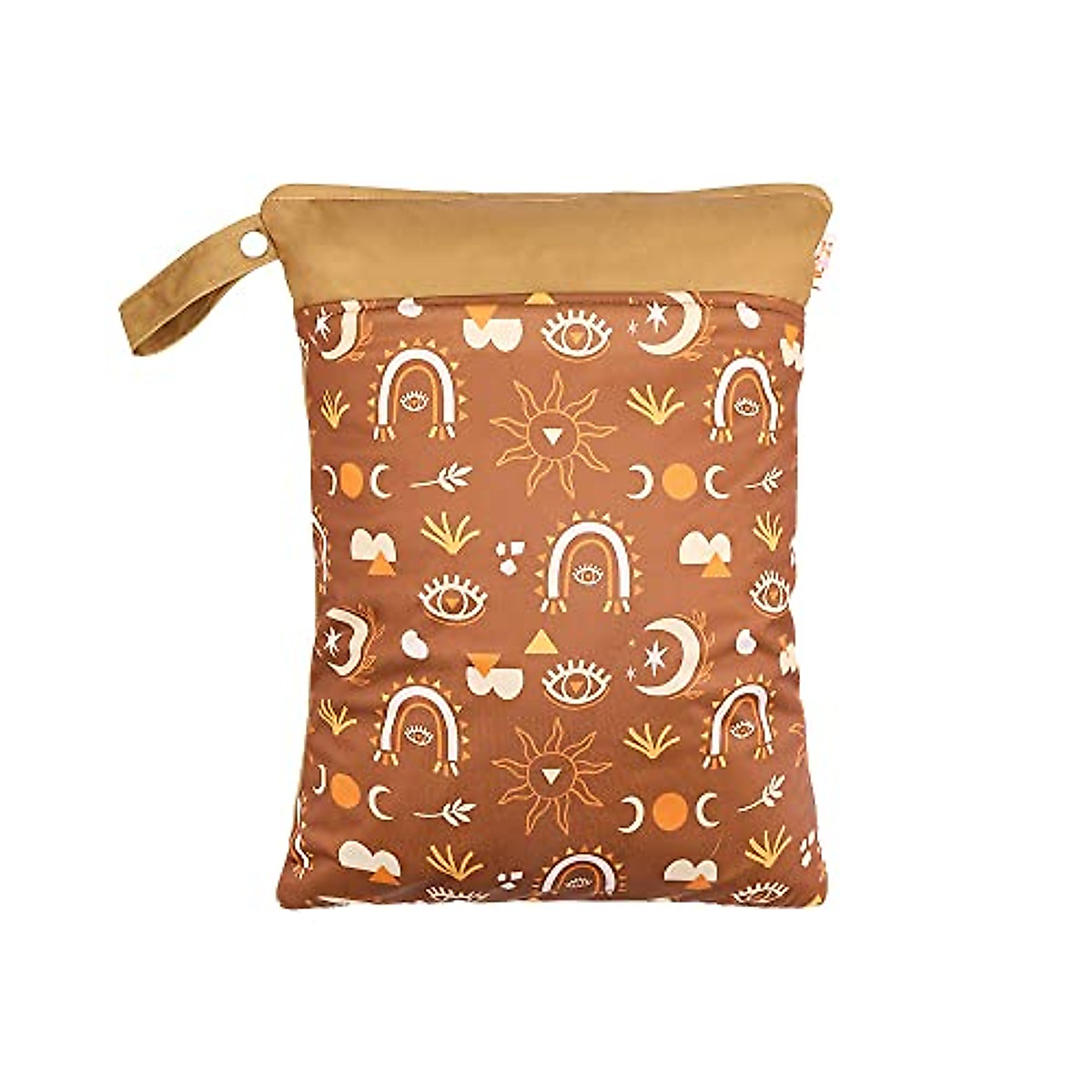 MOMIGO 4 pcs/set Wet Dry Bags for Baby Cloth Diapers - Reusable, Washable for Stroller, Diapers, Travel Bags, Gym Bag (Pink)