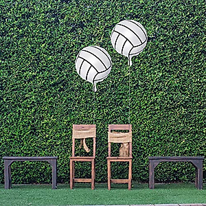 30 Pieces Volleyball Balloons Volleyball Aluminum Foil Balloons Volleyball Sports Themed Party Decoration for Birthday Holiday Party Supplies