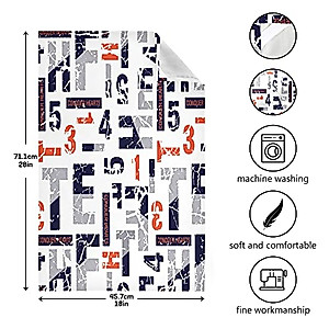 Bulletgxll Kitchen Towels Set of 1 Crackled Frosted Letters Soft Absorbent Dishcloths Reusable Dish Towels Tea Towels Cleaning Cloths for Kitchen Home