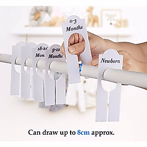 Lemonfilter 12 Pack Baby Wardrobe Dividers Plastic Nursery Closet Dividers Clothing Rack Dividers for Organize Baby's Clothes (White)
