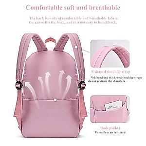 LANSHIYA Kids Backpack Solid Color Girls Elementary Middle School Casual Daypack Lightweight Bookbag for Teens Travel Bag