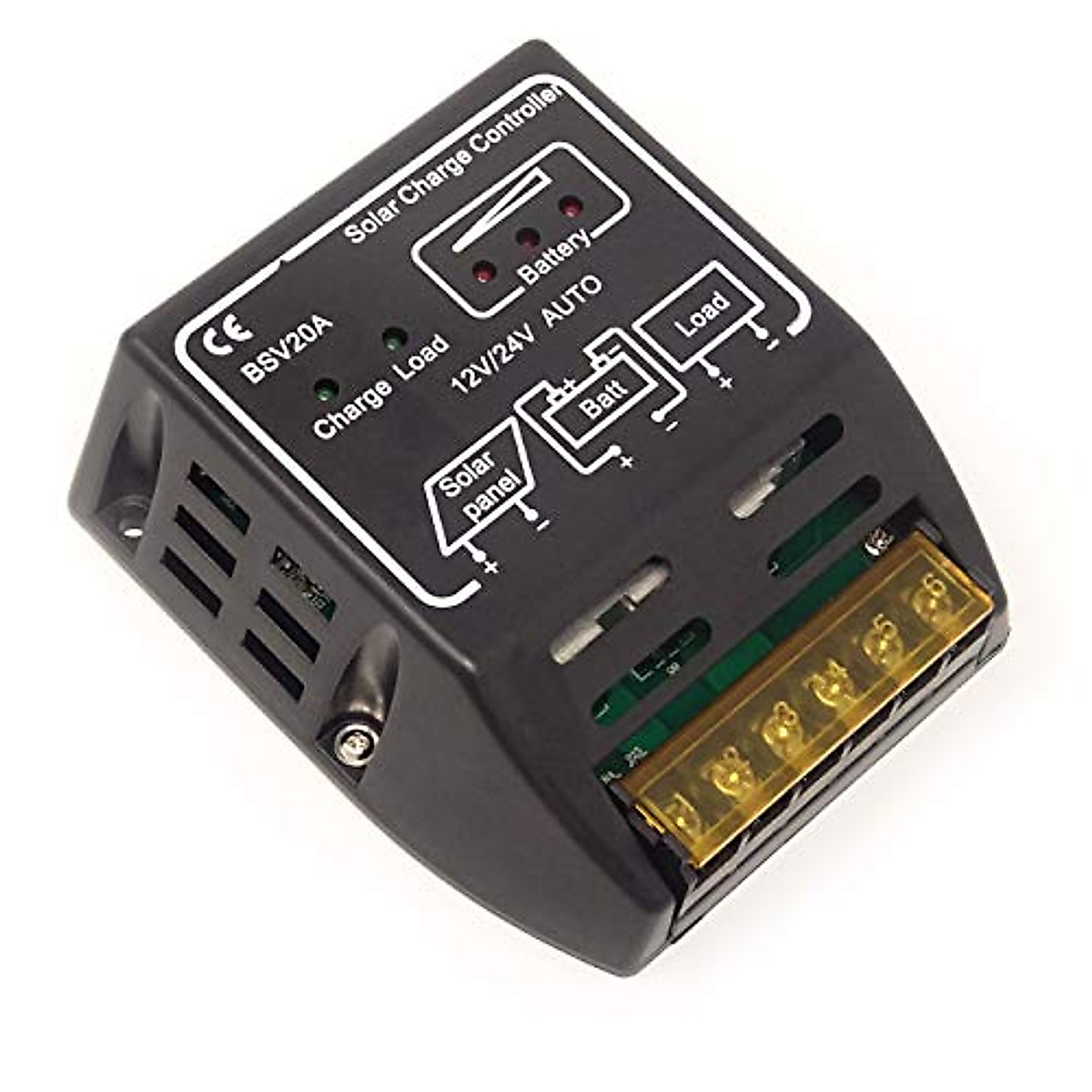 yueton Solar Panel Charge Controller 20a 12v/24v Solar Panel Regulator Adapter Charge Controller for Street Lamp Base Station