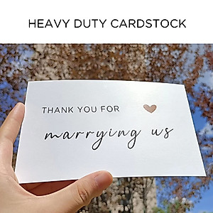 Joyfulmap Wedding Card to Officiant, Wedding Card with Kraft envelope and wax seal, Thank You for Marrying Us, Thank You Card for Priest, Minister, Judge, Pastor