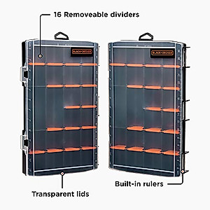 beyond by BLACK+DECKER Plastic Organizer Box with Dividers, Screw Organizer & Craft Storage, 22-Compartment, 2-Pack (BDST60714AEV)