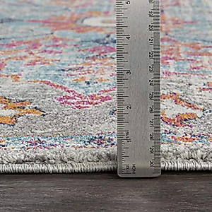 Livabliss Odelia Vintage Bohemian Area Rug, 7'10" x 10'3", Aqua