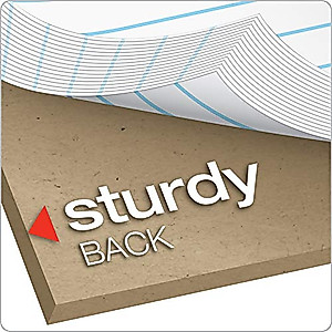 TOPS 64680 Docket Ruled Perforated Pads, Legal/Wide, 3 x 5, White, 50 Sheets (Pack of 12)