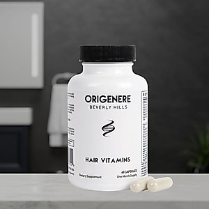 Natural Hair Growth Vitamins For Longer, Stronger, Healthier Hair, Perfect Skin And Healthy Nails. Organic Ingredients, Biotin And Minerals With No Chemicals For Men And Women. 60 Tablets